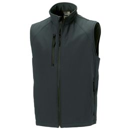 Russel Athletic Russell Mens 3 Layer Soft Shell Gilet Jacke (Titanium)