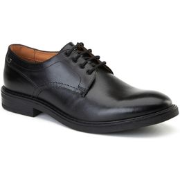 Base London Durham Leder Herren Schn&uuml;rschuhe Schwarz