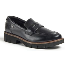 Pod Kaltin Damen Schwarze Lederloafer