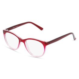 Fielmann MC 539 CL Brille Teenager | Fassung: Vollrand, Butterfly, Rot Gemasert