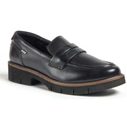Pod Kaltin Damen Schwarze Lederloafer