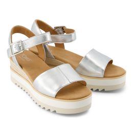 Toms Shoes TOMS Diana Leder Damen Silber Wedges