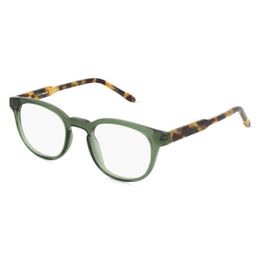 Fielmann JIL 033 FLEX CL Brille Teenager | Fassung: Vollrand, Quadratisch, Gr&uuml;n Havanna