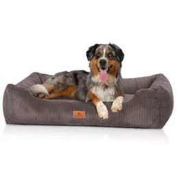 Knuffelwuff Hundebett aus Cord mit Handwebcharakter Olivia