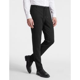 Thomas Goodwin Herren Anzughose "Hose", schwarz, Gr. 58, unifarben, 60% Polyester, 35% Viskose, 5% Elasthan, Hosen, im Slim-Fit, 3936-0-2835