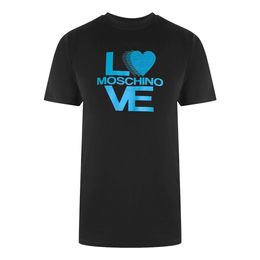 Schwarzes T-shirt Mit Moschino-logo