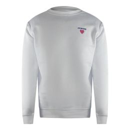 Love Moschino Herz-logo Wei&szlig;es Sweatshirt