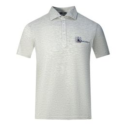 Aquascutum Aldis Brand London Logo Grau Poloshirt