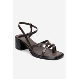 Lavish Leder Blockabsatz Sandale (Damen)