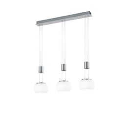 Trio Leuchten Led-H&auml;ngeleuchte Madison, Wei&szlig;, Nickel, Metall, Glas, warmwei&szlig;, 18x150x82 cm, Lampen & Leuchten, Innenbeleuchtung, Leuchten nach R&auml;umen, Esstischlampen