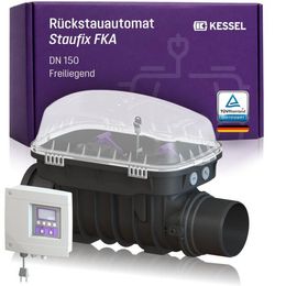 Kessel R&uuml;ckstauautomat Staufix FKA DN 150, freiliegend 84150 f&uuml;r f&auml;kalienhaltiges Abwasser, mit Comfort-Schaltger&auml;t, DN 150