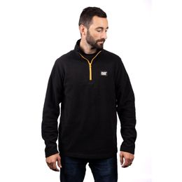 Caterpillar Cat Mikrofleece Viertelzip Polyester Herren Schwarz Sweatshirt