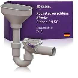 Kessel R&uuml;ckstaudoppelverschluss Staufix 73053 DN 50, mit Geruchsverschluss und Einlauftrichter