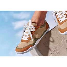 Lascana Damen Sneaker, beige/gr&uuml;n, Gr&ouml;&szlig;e 40