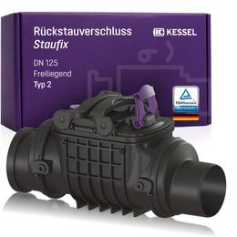 Kessel Staufix R&uuml;ckstauverschluss 730125 DN 125, mit 2 Kunststoffklappen, freiliegende Abwasserleitung