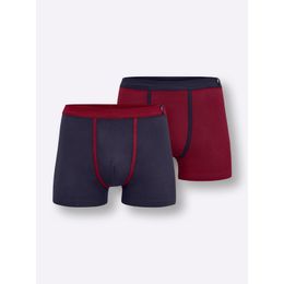 w&auml;schepur men Herren Hose kurz, marine + dunkelrot, Gr&ouml;&szlig;e 10