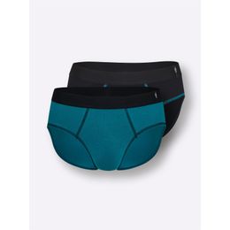 w&auml;schepur men Herren Slip, aquapetrol + schwarz, Gr&ouml;&szlig;e 7