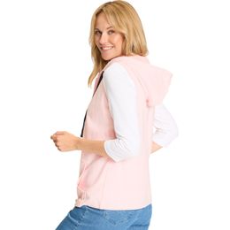 WITT Damen Sweatweste mit K&auml;nguru-Tasche, hellros&eacute;, Gr&ouml;&szlig;e 38