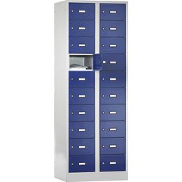 Wolf Postverteilerschrank, 20 F&auml;cher, abschlie&szlig;bar, enzianblau