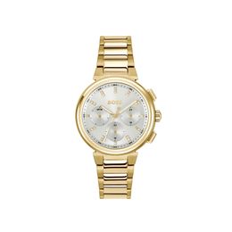 BOSS Damen Multifunktionsuhr "ONE"goldfarben, Armbanduhren, Quarzuhr, Armbanduhr, Damenuhr, Edelstahlarmband, analog