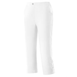 WITT Damen Caprihose aus Polyester, b&uuml;gelfrei, wei&szlig;, Gr&ouml;&szlig;e 52