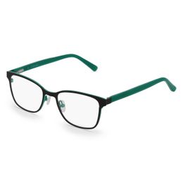 Fielmann CY 012 FLEX CL Brille Teenager | Fassung: Vollrand, Quadratisch, Gr&uuml;n Schwarz