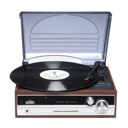 Denver VPR-190 Plattenspieler&ndash;Lautsprecher, FM-Radio, dunkelbraun