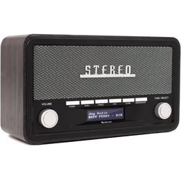 Denver DAB-18 Radio&ndash;DAB+, Bluetooth und Wecker, Holz schwarz
