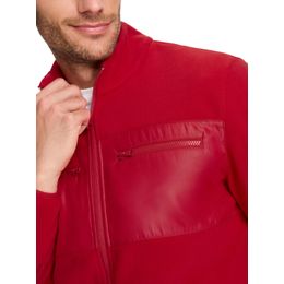Marco Donati Herren Fleecejacke mit 4 Taschen, rot, Gr&ouml;&szlig;e 52/54
