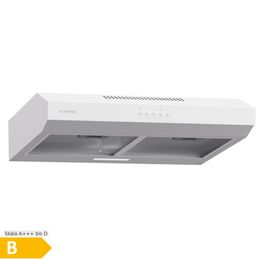 Klarstein Contempo 60 Unterbau-Dunstabzugshaube 60cm 200m&sup3;/h LED Edelstahl Acryl Wei&szlig;