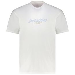 Jack & Jones Herren Gro&szlig;e Gr&ouml;&szlig;en | Jack&Jones T-Shirt mit Label-Print Farbe wei&szlig; Gr&ouml;&szlig;e: 7XL