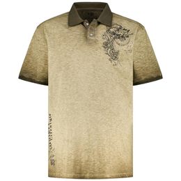 Herren Gro&szlig;e Gr&ouml;&szlig;en | Pfundskerl Poloshirt mit Label-Print Farbe oliv Gr&ouml;&szlig;e: 5XL