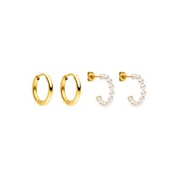 PURELEI Pearl And Hoop Ohrring Set
