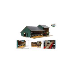 Van Manen KIDS GLOBE Farming Kuh Stall mit Werkstatt 1:32 Holz ohne Tiere 610200