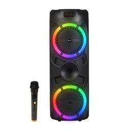 Denver BPS-459 Bluetooth Party-Lautsprecher&ndash;2x 200W, Mikrofon, schwarz