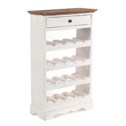 Design Delights Flaschenregal, Wei&szlig;, Holz, 55x85x23 cm, Wohnzimmer, Regale, Weinregale
