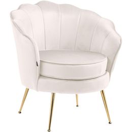 CLP Armlehnenstuhl, Creme, Metall, 74x76x60 cm, Esszimmer, St&uuml;hle, Esszimmerst&uuml;hle, Armlehnenst&uuml;hle