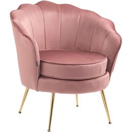 CLP Armlehnenstuhl, Rosa, Metall, 74x76x60 cm, Esszimmer, St&uuml;hle, Esszimmerst&uuml;hle, Armlehnenst&uuml;hle