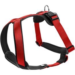 Hunter Geschirr Neopren rot/schwarz / M/2