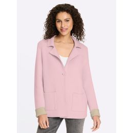 Heine Witt Damen Cardigan in Two-tone-Optik, hellros&eacute;, Gr&ouml;&szlig;e 44