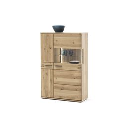 Empinio24 Highboard Eiche bianco teilmassiv 90 cm Sevilla