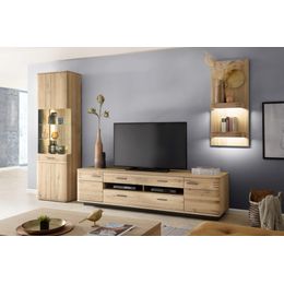 Empinio24 TV-Wohnwand Nr. 1 Eiche bianco teilmassiv 300 cm Sevilla