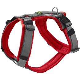 Hunter Geschirr Maldon Up rot/grau / M