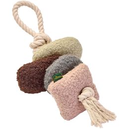 Hunter Hundespielzeug Madrid mit Tau gr&uuml;n/braun/grau/rosa / 45 cm