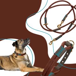 Hunter MALIA Set Halsband & Leine | schokobraun 45 / 8/200