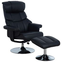 P & B Relaxsesselset, Schwarz, Metall, 80x108x86 cm, Relaxfunktion, Wohnzimmer, Sessel, Relaxsessel