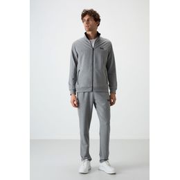 Herren Strick-Fleece Sweatshirt und Hose Set
