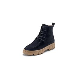 Peter Hahn Paul Green - Schn&uuml;r-Stiefelette, blau, Gr. 39 - Leder