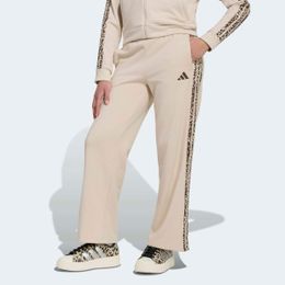 M&auml;dchen Sporthose "MIT ANIMALPRINT", beige, Gr. 116, adidas Sportswear, Obermaterial: 55% Baumwolle, 36% Polyester, 9% Viskose, Hosen