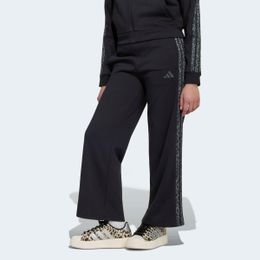 M&auml;dchen Sporthose "MIT ANIMALPRINT"schwarz, multicolor, grau six,, Gr. 128, adidas Sportswear, Obermaterial: 55% Baumwolle, 36% Polyester, 9%
